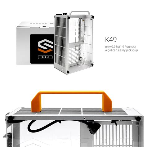 Buy Sgpc Itx Mini Case K49 Aluminum Full Size Gpu Compatible Include Gpu Pci E Riser Handle