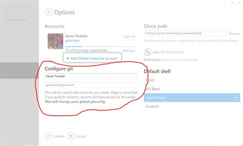 Git How Can I Make Github For Windows Use My Real Name For Commits