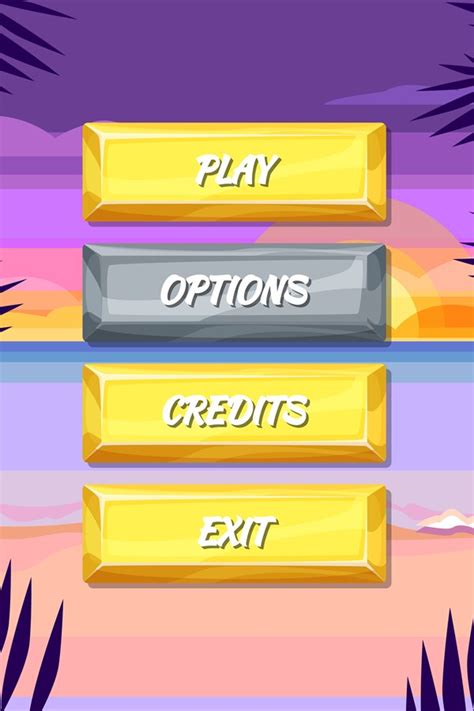 Vector Cartoon Style Buttons