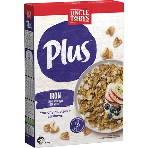 Uncle Tobys Plus Iron Cereal 630g Woolworths Price Cuugo