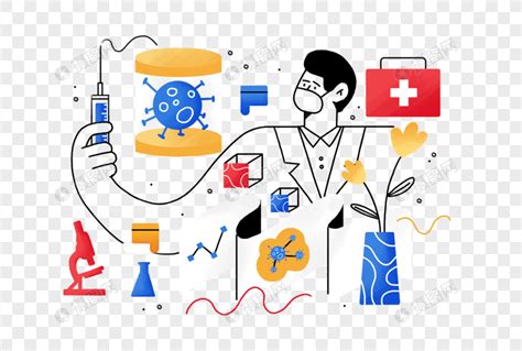 새로운 폐렴 코로나 바이러스 처치 Png 일러스트 무료 다운로드 Lovepik