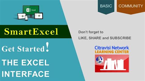 Smartexcel Basic Get Started The Excel Interface Youtube