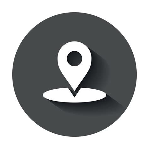 Map Pointer In Flat Style Gps Navigation Mark Illustration With Long