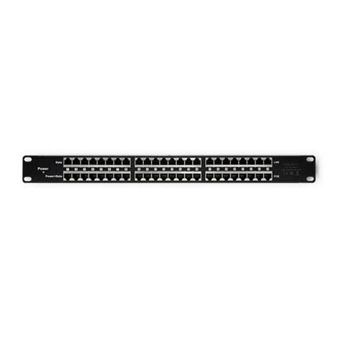 Qoltec 54477 Rack Connection Panel 48v 24 Ports Passive Poe Injector Black