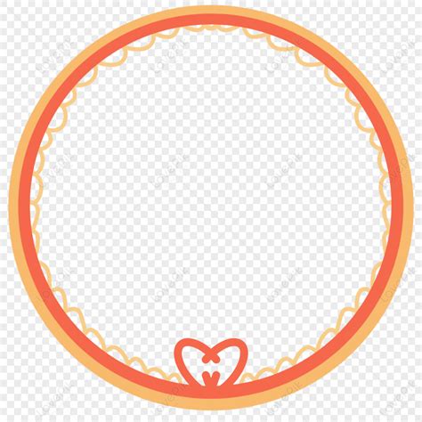 아바타 프레임 Ui 주황색 원 일러스트경계원형 도안 Png 일러스트 무료 다운로드 Lovepik