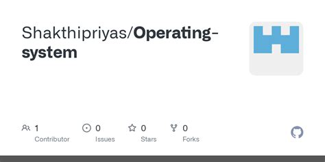 Github Shakthipriyas Operating System