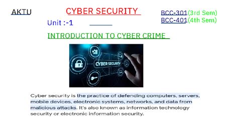 Cyber Security Unit 1 Notes B Tech Cyber Security Unit Introduction To Cyber Crime Aktu
