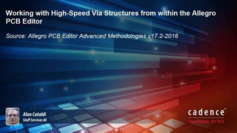 Working With High Speed Via Structures From Within The Allegro Pcb Editor