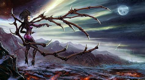 Hd Wallpaper Starcraft Ii Zerg Sarah Kerrigan The Queen Of Blades Wallpaper Flare