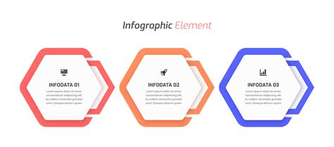 Business Infographic Template Design With Hexagon Label Icon And 3