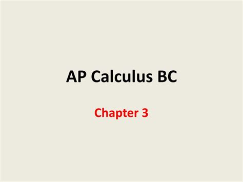 PPT AP Calculus BC PowerPoint Presentation Free Download ID