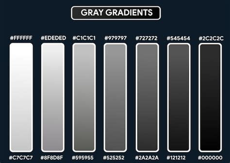 Premium Vector Vactor Set Of Gray Silver Or Platinum Gradient