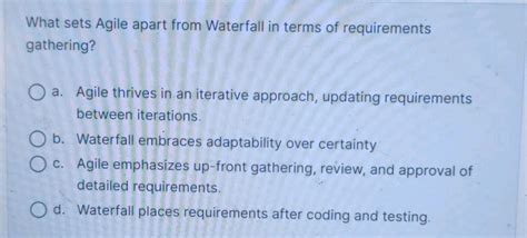 What Sets Agile Apart From Waterfall In Terms StudyX
