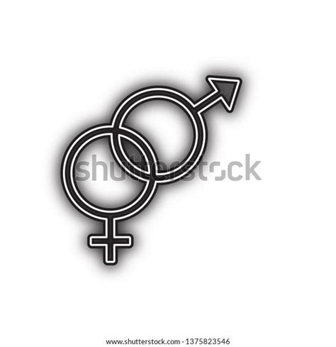 Sex Symbol Sign Vector Double Contour Stock Vector Royalty Free 1375823546 Shutterstock