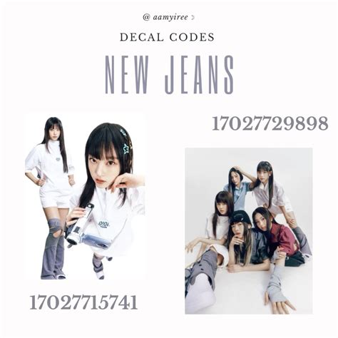 Decal Codes New Jeans Roblox Image Ids Roblox Codes Royale High