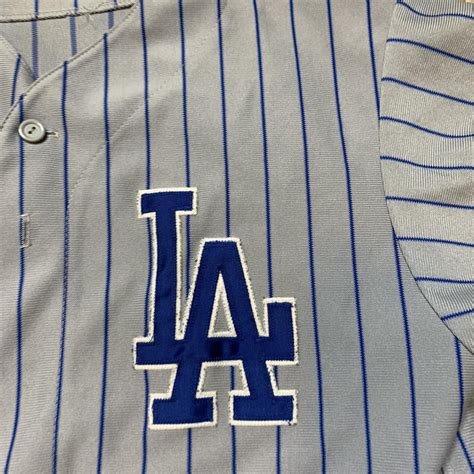 2000s Away La Dodgers Pinstripe Baseball Depop