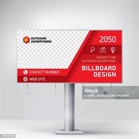 디자인 옥외 광고 서식 파일 사진 및 텍스트 배치 창조적인 개념에 대 한 레이아웃 배너 광고 판 간판에 대한 스톡 벡터 아트 및 기타 이미지 Istock