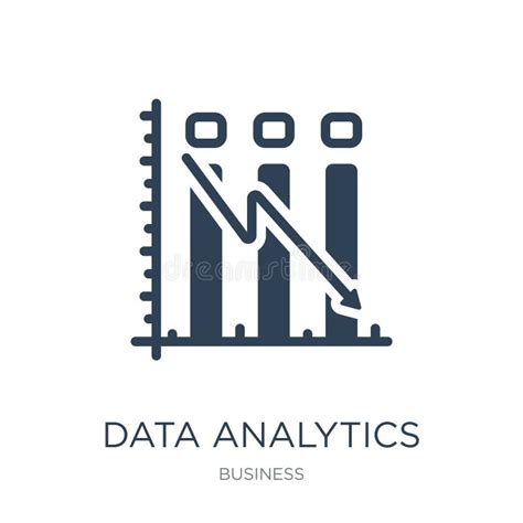 Data Analytics Descending Line Graphic Icon In Trendy Design Style Data Analytics Descending