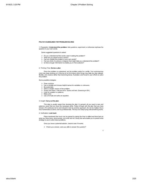 SOLUTION Poyla S Four Step Problem Solving Strategy Studypool