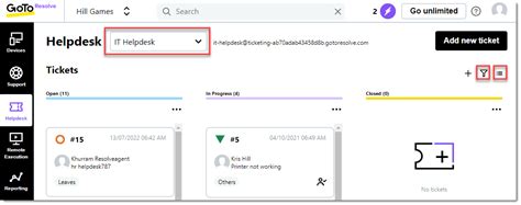 how do i monitor tickets in the console goto resolve support