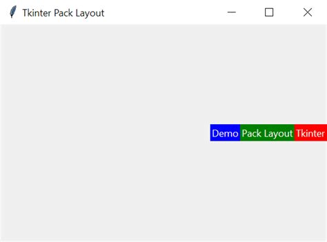 Tkinter Pack