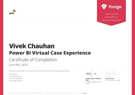 vivek chauhan on linkedin pwc powerbi forage pwcswitzerland projects internship experience…