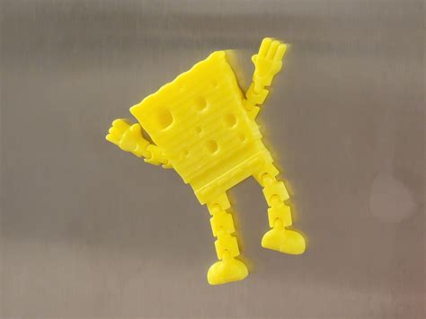 Articulated Spongebob Fridge Magnet 8x2mm Magnet By Click Print Creatives Makerworld Download