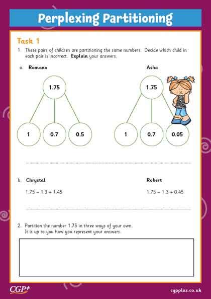 Partitioning Decimals Year 4 Cgp Plus