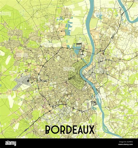 France Bordeaux Map Travel Stock Vector Images Alamy