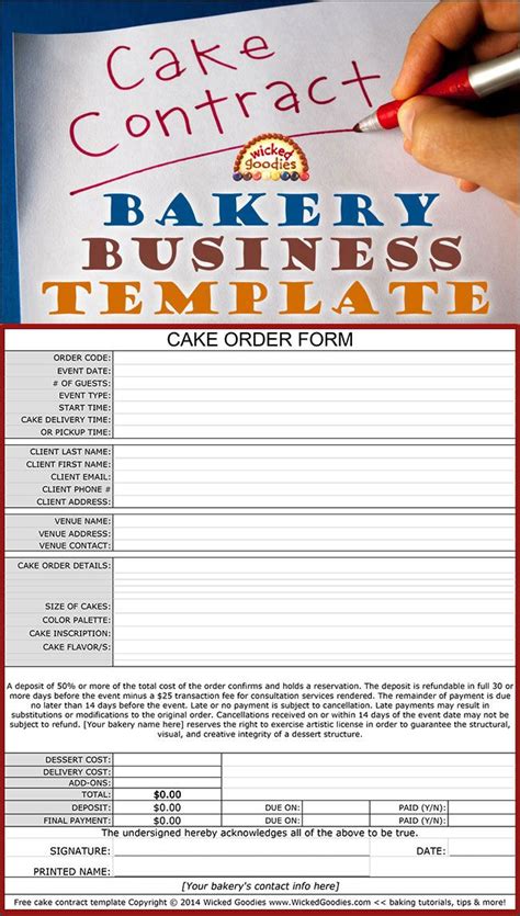Free Bakery Contract Template
