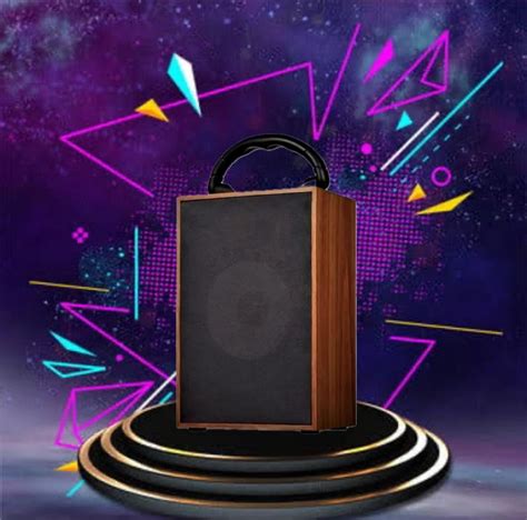 10w Wooden Material High Bass Blutooth Speaker With Best Battery Backup Electronics