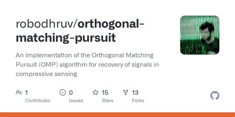 Github Robodhruv Orthogonal Matching Pursuit An Implementation Of
