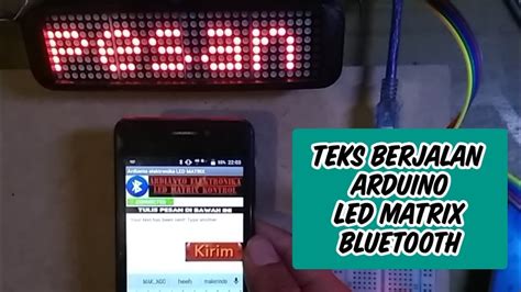 Teks Berjalan Led Matrix Dengan Bluetooth Arduino Nano Scrolling Text Youtube