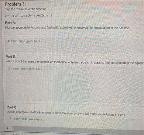 Problem 3 Find The Minimum Of The Function