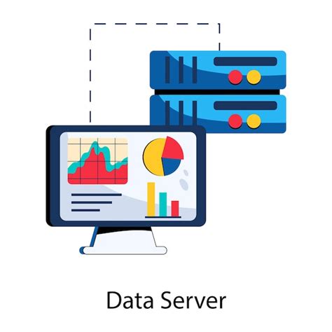 Premium Vector A Customizable Flat Icon Of Data Server