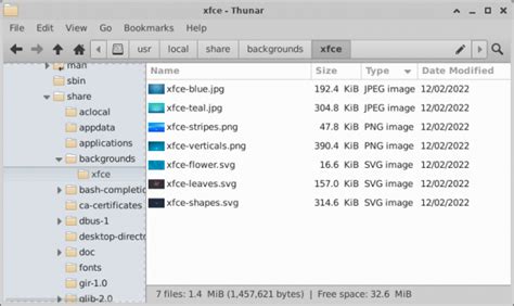 Xfcethunarthe File Manager Window Xfce Docs