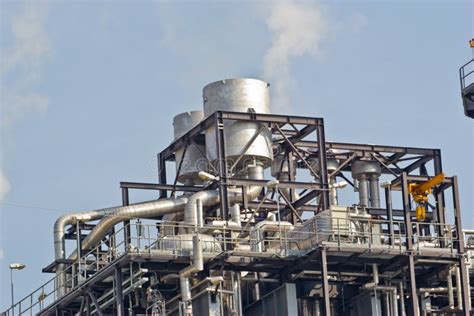 Centrale Elettrica Del Ciclo Combinato Del Gas Naturale Immagine Stock Immagine Di Unito Olio