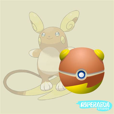 Alolan Raichu Custom Pokeball By Hyperagua On Deviantart