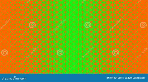 Lime Green Orange Halftone Triangles Pattern Abstract Geometric Gradient Background Vector