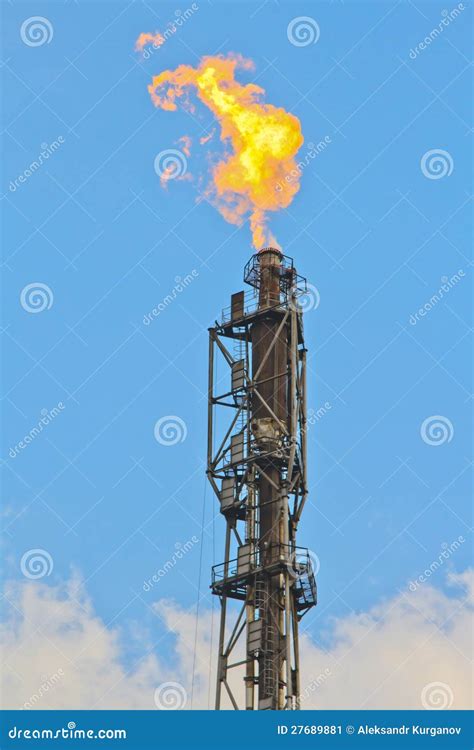 Refinery Fire Fighting Fire Monitor Royalty Free Stock Image