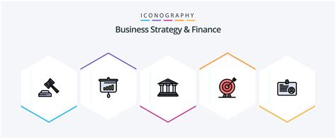 Business Strategy And Finance 25 Filledline Icon Pack Including Goal