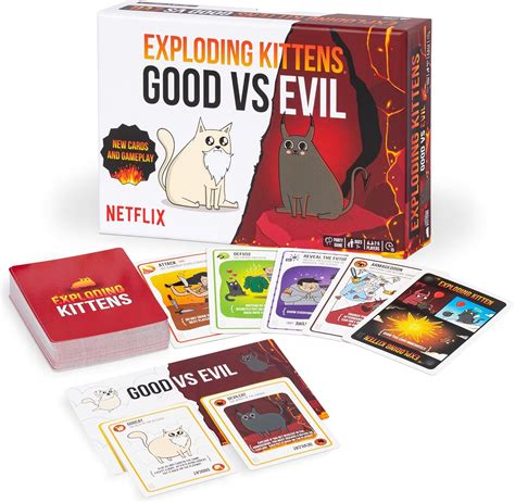 Exploding Kittens Good Vs Evil 2 5 Players Ages 7 Inspired By Netflix Show