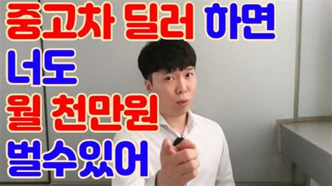 중고차딜러 수입 월 1000만원천만원 벌 수 있어 수익 구조 대공개 중고차 잘 사세요~ 허위매물 참교육 복덩이카