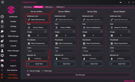 Discord Webhook Myrustserver