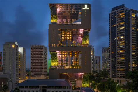 Garden Terraces Supported By Green Columns Cut Into Hotel By Woha