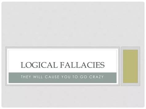 PPT Logical Fallacies PowerPoint Presentation Free Download ID