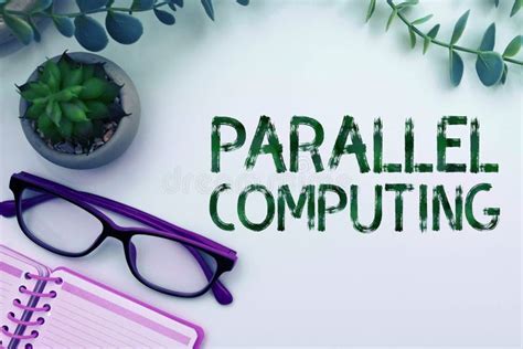 Hand Writing Sign Parallel Computing Business Overview Simultaneous
