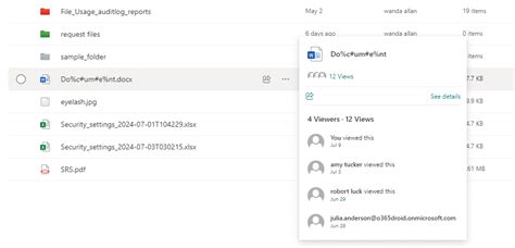track file usage in sharepoint online