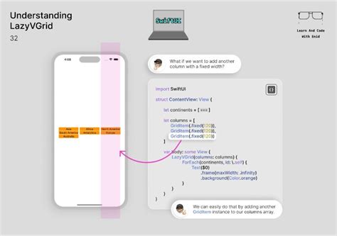 learn and code with enid on linkedin explaining lazyvgrid in swiftui visually💡 join →