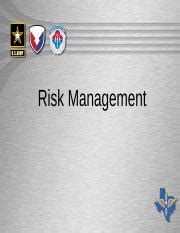 Comprehensive Guide To Risk Management In Army Operations Course Hero